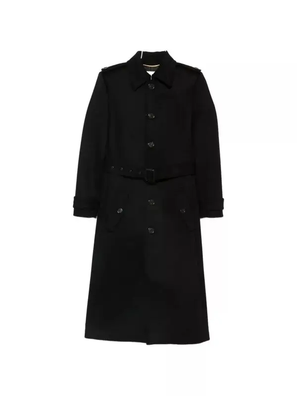 Saint Laurent Belted Single-breasted Coat