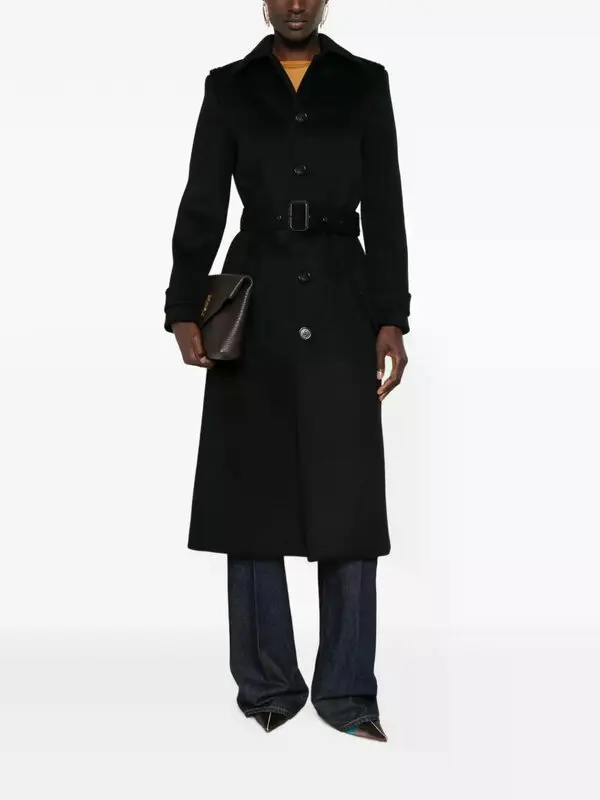 Saint Laurent Belted Single-breasted Coat