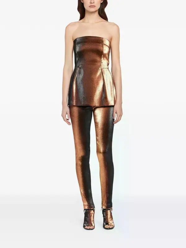 Roberto Cavalli Stretch Lurex Solid Trousers