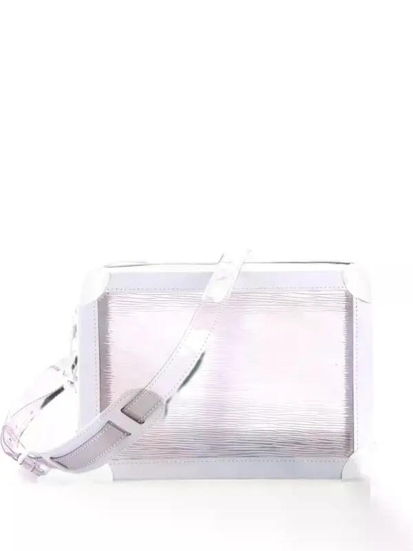 LOUIS VUITTON Soft Trunk Bag Limited Edition Epi Plage Pvc Crossbody Bag - White