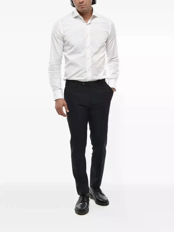 Corneliani Dark Virgin Wool Trousers
