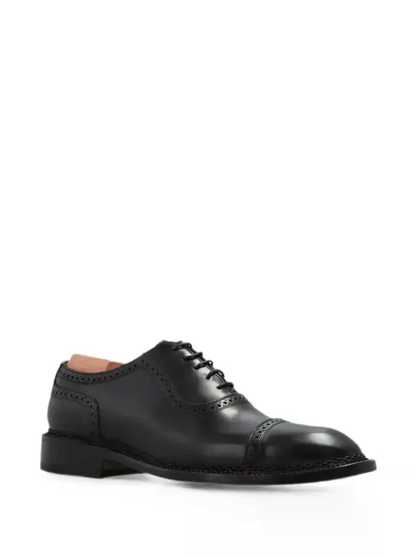 Kiton Brogue Detail Lace-up Oxford Shoes