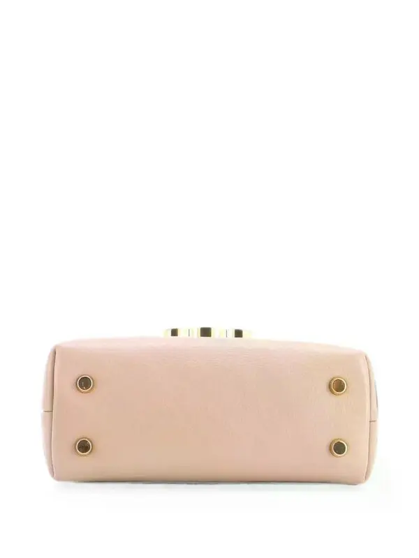 Celine Nino Top Handle Bag Leather Satchel - Neutrals
