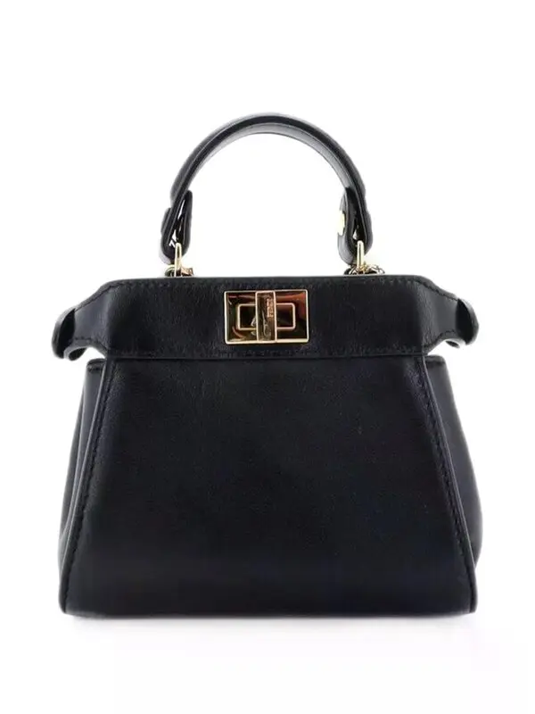 Fendi Peekaboo Leather Nano Crossbody Bag