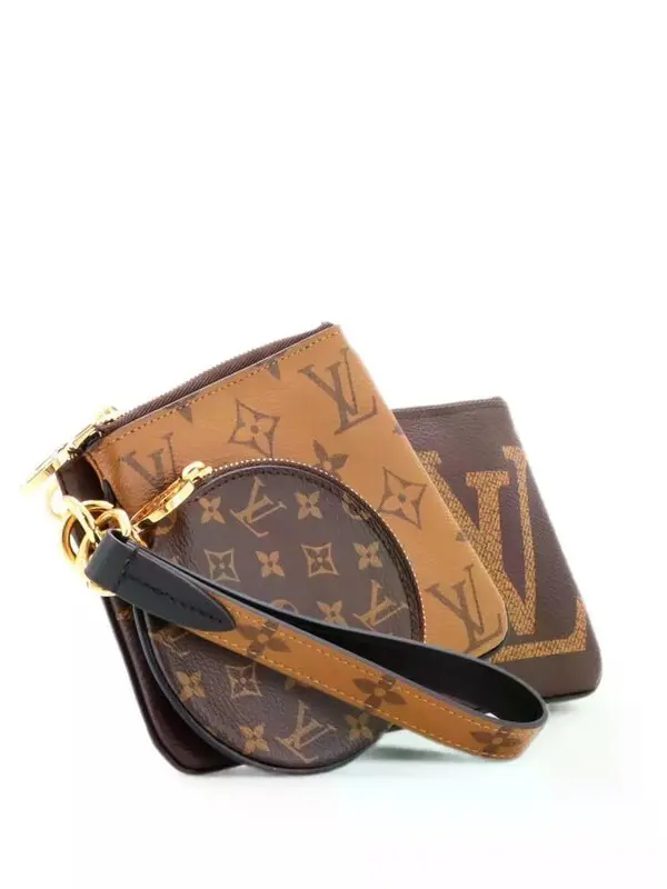 LOUIS VUITTON Trio Pouch Set Reverse Monogram Giant Clutch Bag