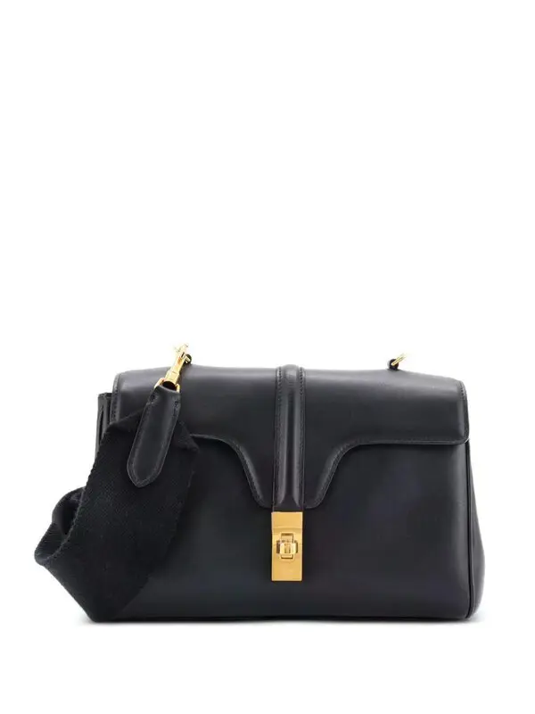 Celine Soft 16 Shoulder Bag In Smooth Calfskin - Black