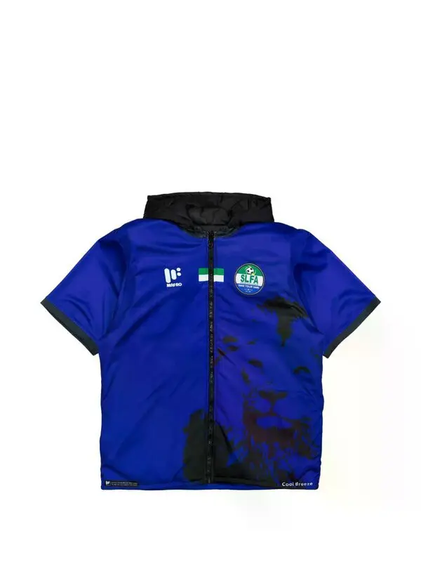 PROTOTYPES Padded Graphic-print Gilet - Blue