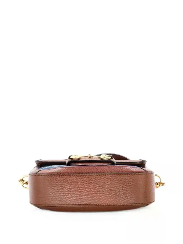 Gucci Horsebit 1955 Gg Denim Mini Shoulder Bag