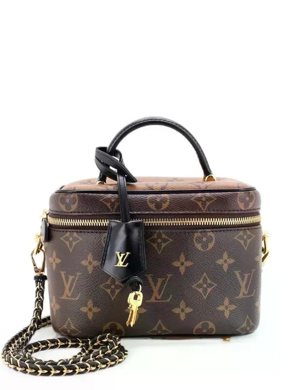 LOUIS VUITTON Vanity Handbag Reverse Monogram Canvas Pm Satchel