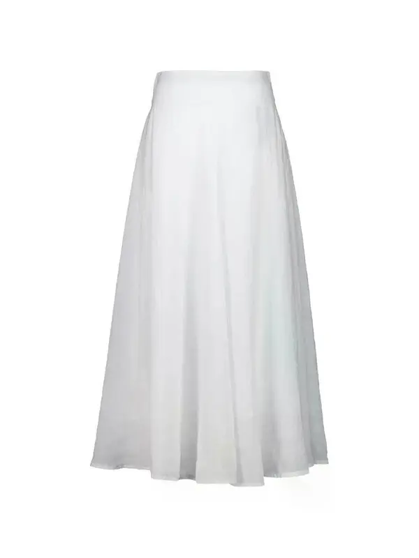 120% Lino Midi Skirt - White