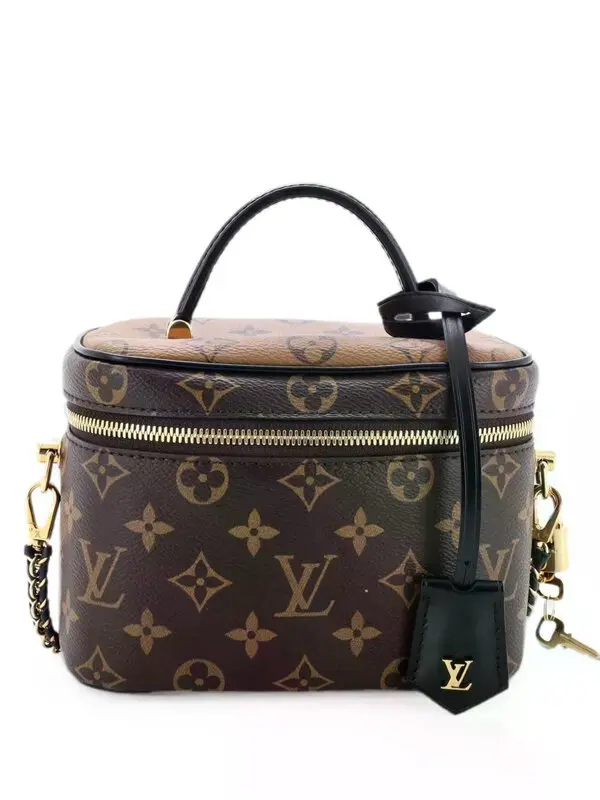 LOUIS VUITTON Vanity Handbag Reverse Monogram Canvas Pm Satchel