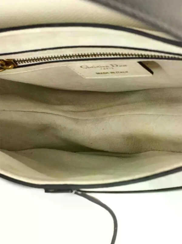 Dior Saddle Handbag Leather Medium Shoulder Bag - White