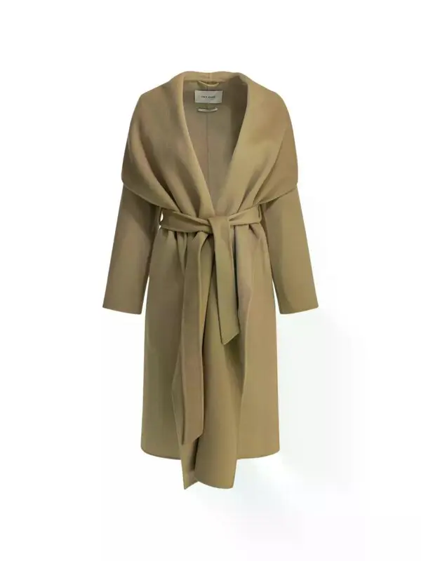IVY OAK Belted Shawl-collar Coat