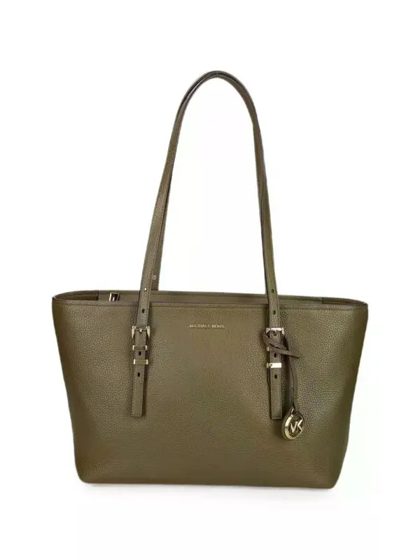 Michael Kors Logo-plaque Buckled Tote Bag - Green