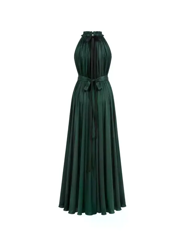 SA SU PHI Frida Pleated Maxi Dress - Green