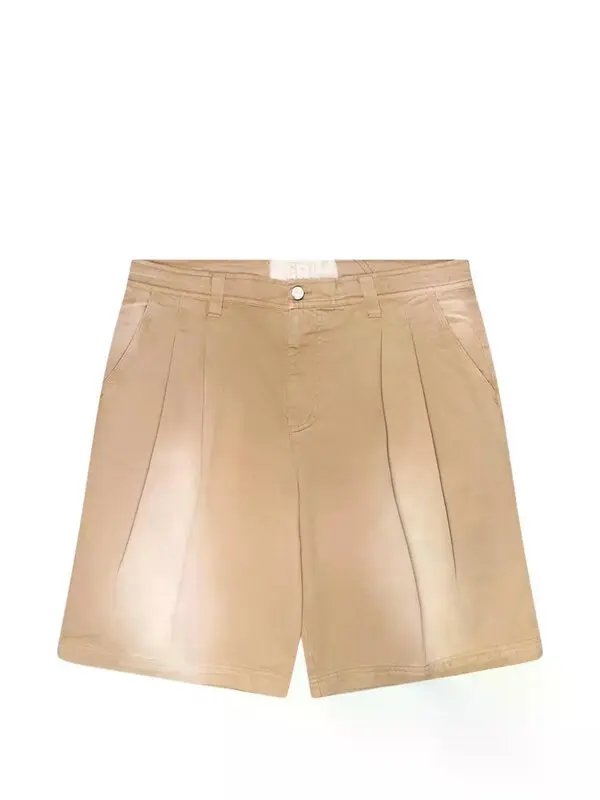 ERL Beige Distressed Pleated Shorts