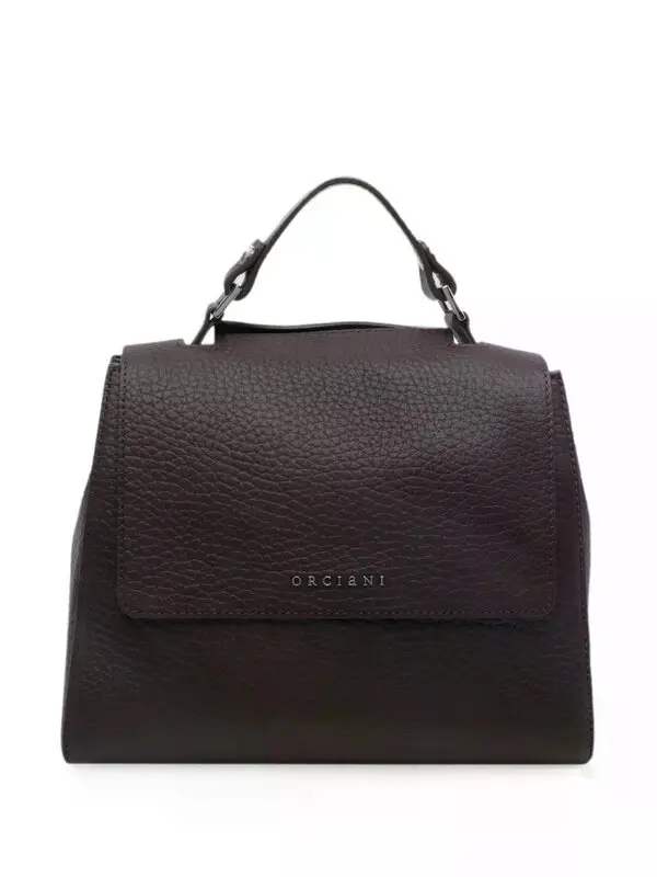 Orciani Sveva Pebbled Leather Clutch Bag