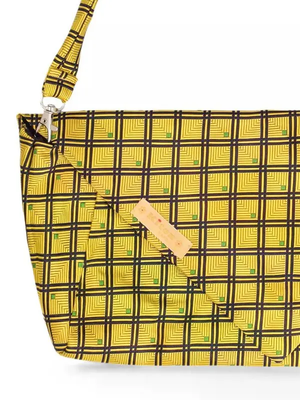 Vintage Geometric-print Envelope Shoulder Bag