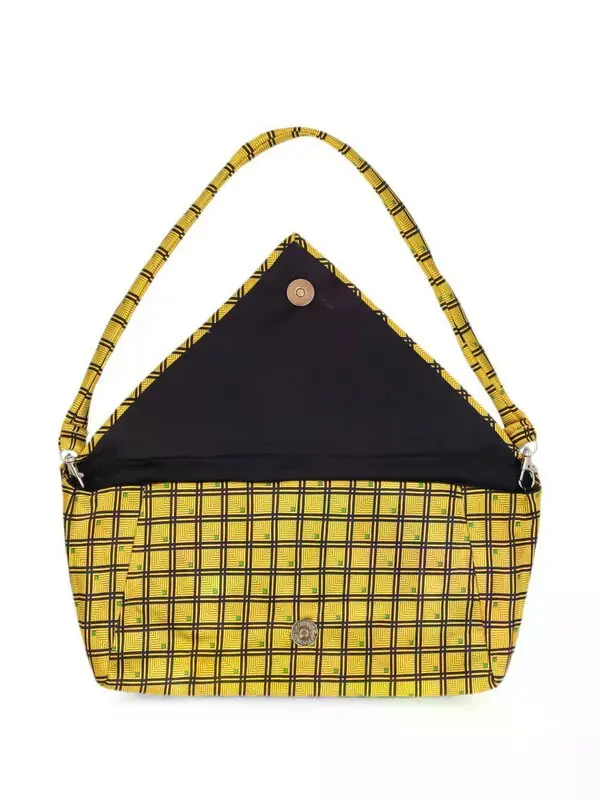 Vintage Geometric-print Envelope Shoulder Bag