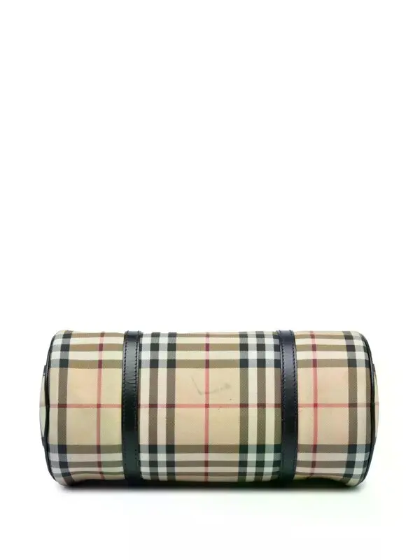 Burberry House Check Canvas Barrel Handbag