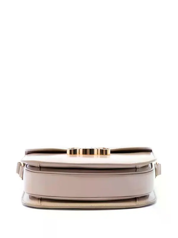 Celine Shiny Calfskin Triomphe Besace Clea Crossbody Bag - Neutrals