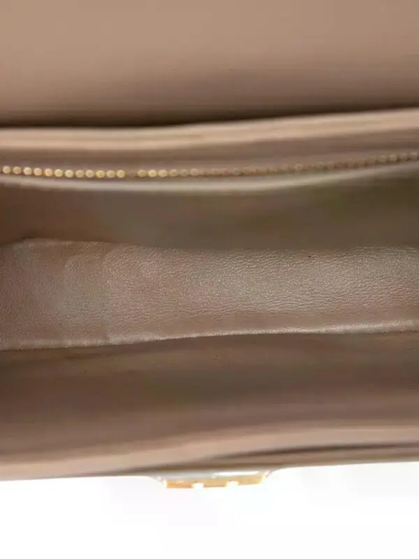 Celine Shiny Calfskin Triomphe Besace Clea Crossbody Bag - Neutrals