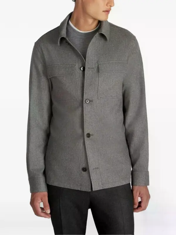 SLOWEAR Flannel-wool Shirt Jacket