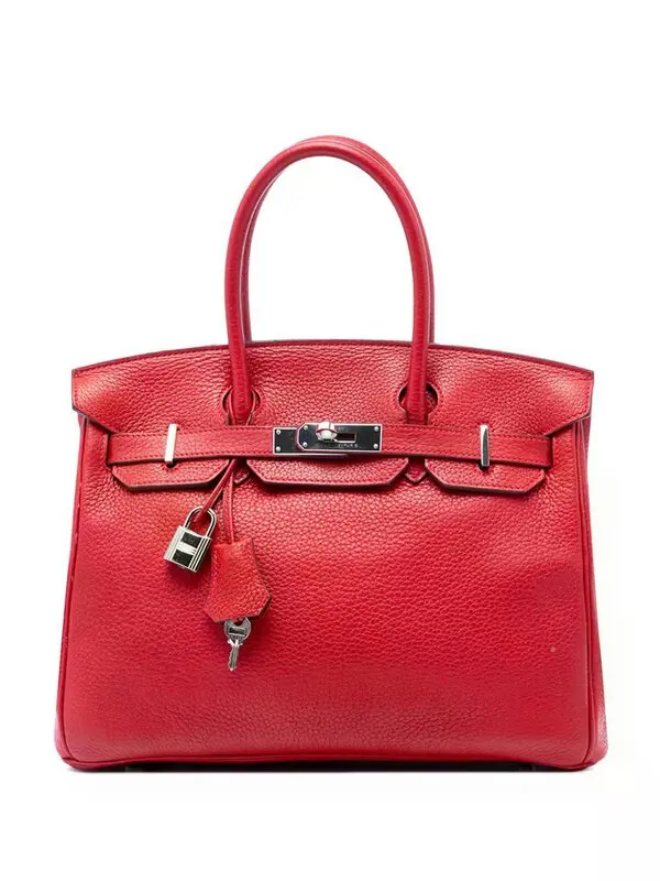Hermès 1997-2014 Togo Birkin Retourne 30 Handbag - Red
