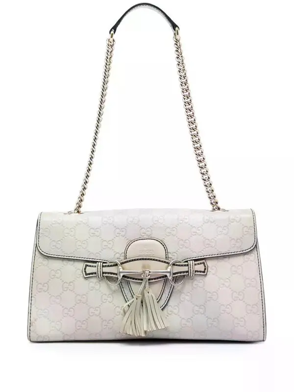 Gucci 2016-2026 Medium Guccissima Emily Shoulder Bag - White