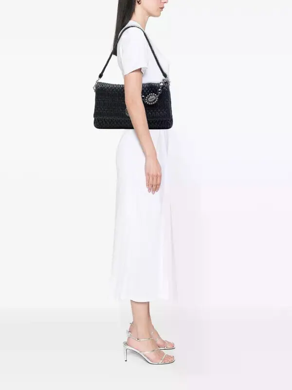 Miu Miu Matelasse Nappa Crystal Chain Satchel