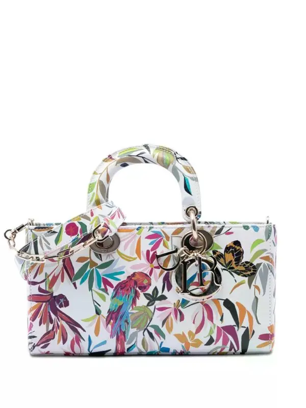 Dior 2023 Medium Calfskin Fantastica Lady D Joy Satchel - White