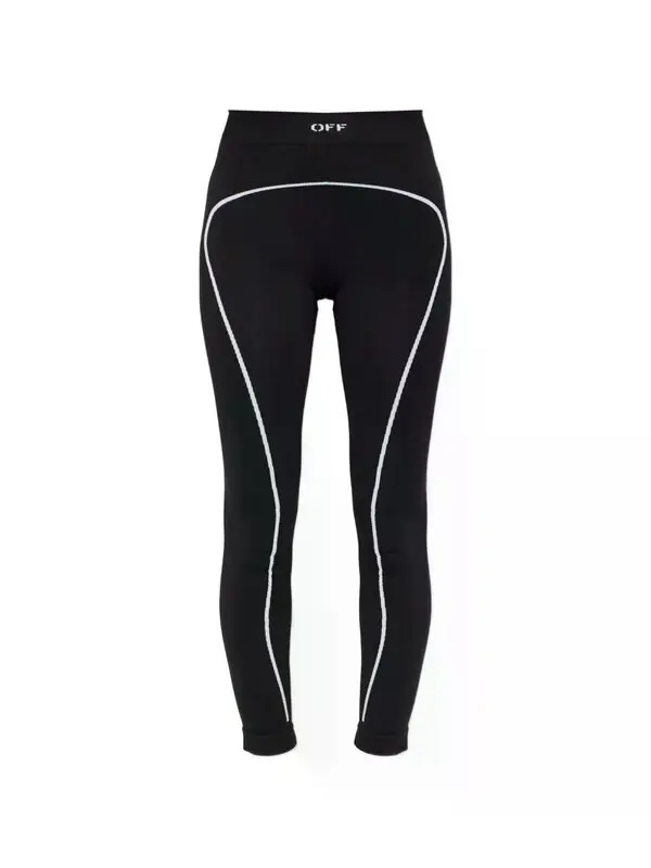 Off-White Logo-print Panelled Leggings