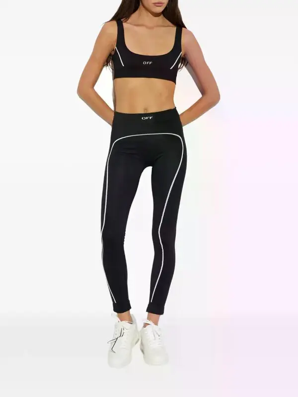 Off-White Logo-print Panelled Leggings