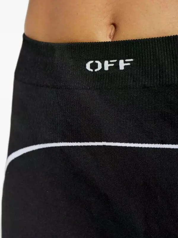 Off-White Logo-print Panelled Leggings