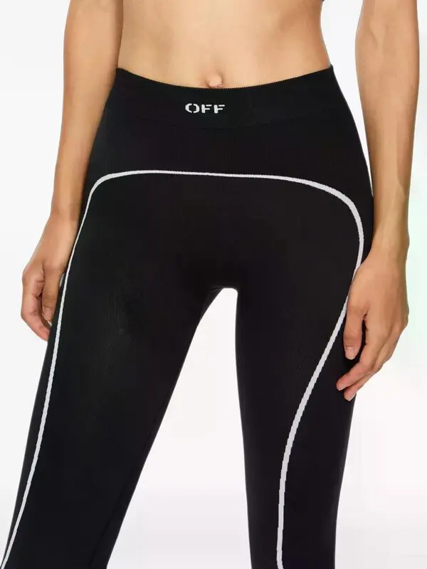 Off-White Logo-print Panelled Leggings