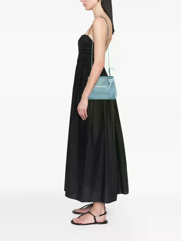 Balenciaga Canvas Navy Cabas Xs Satchel - Blue