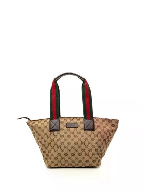 Gucci 2000-2015 Gg Canvas Web Tote Bag