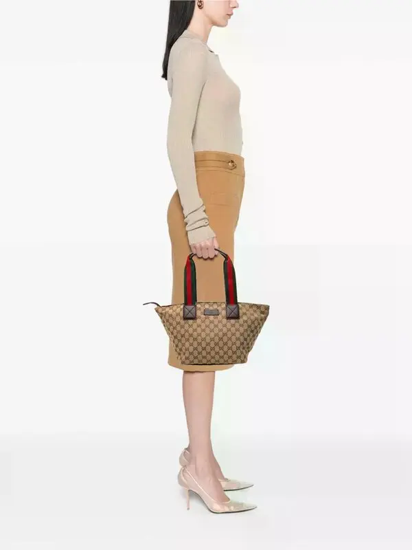 Gucci 2000-2015 Gg Canvas Web Tote Bag