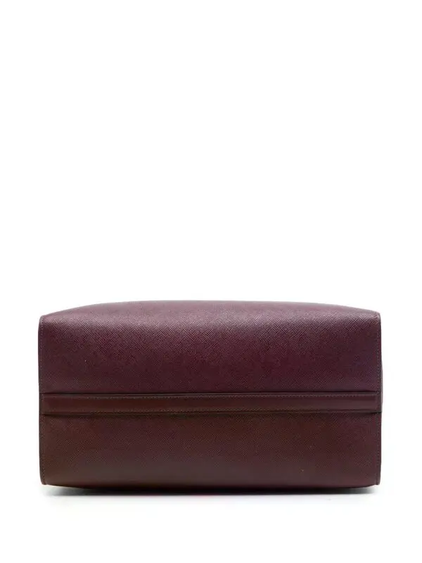 Prada Saffiano Greche Paradigme Bag Satchel - Red