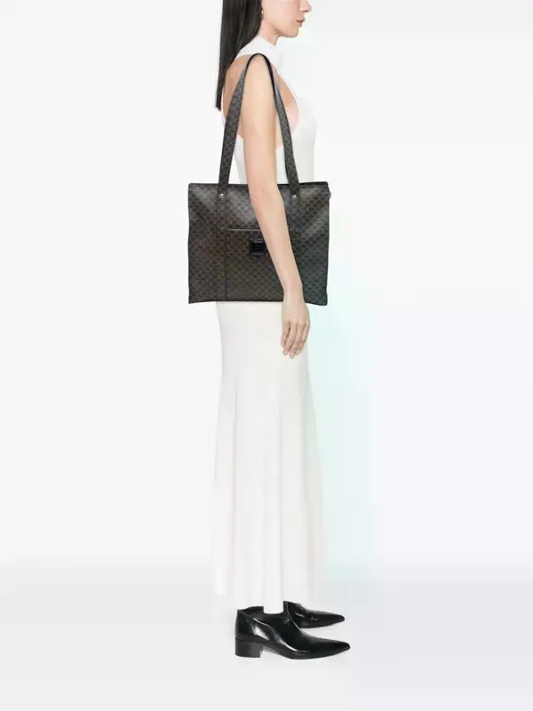 Celine 20th Century Macadam Coated Canvas Tote Bag