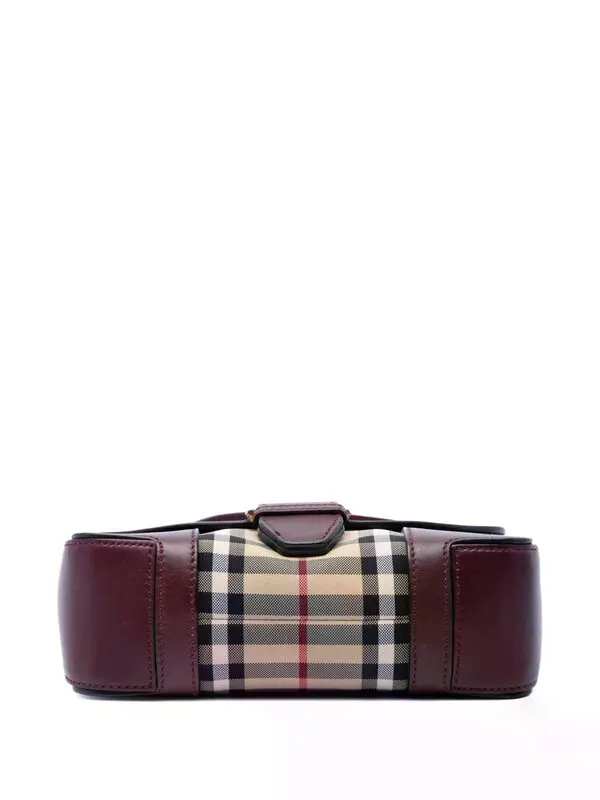 Burberry Haymarket Check Nylon And Leather Dickens Crossbody Bag