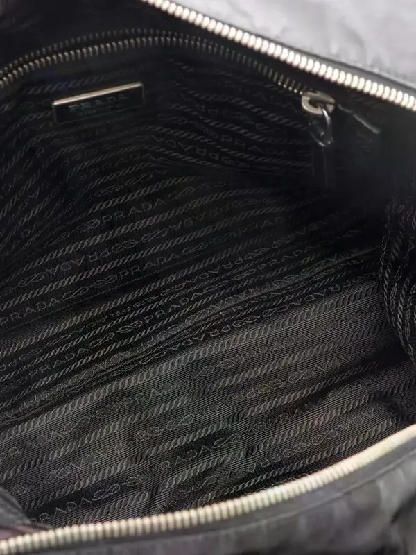 Prada Saffiano Trimmed Tessuto Tote Bag