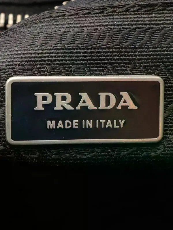 Prada Saffiano Trimmed Tessuto Tote Bag
