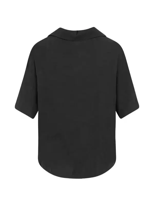 HEVO Cropped Bowling-collar Shirt