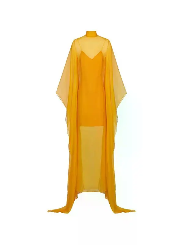 TALLER MARMO Lanzarote High-neck Kaftan Maxi Dress - Yellow