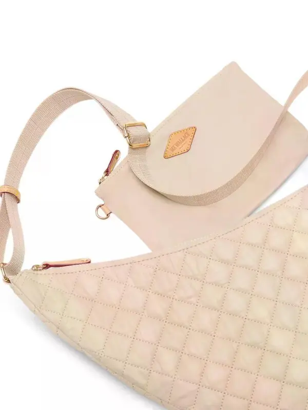 Mz Wallace Metro Smile Quilted Crossbody Bag - Neutrals