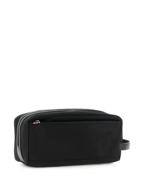 Kiton Logo-plaque Leather-trim Wash Bag