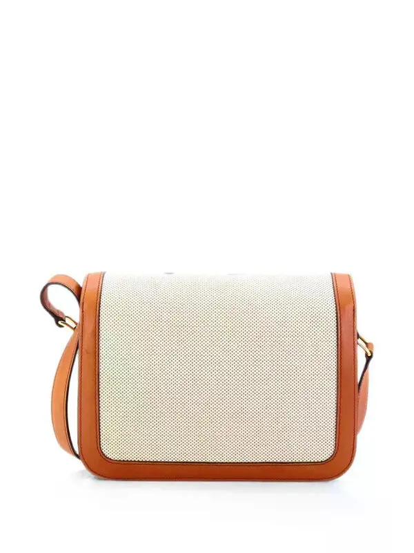 Celine Triomphe Shoulder Bag In Canvas And Leather