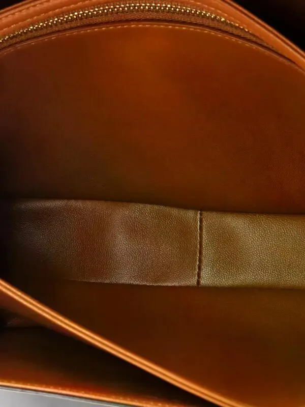 Celine Triomphe Shoulder Bag In Canvas And Leather - Brown