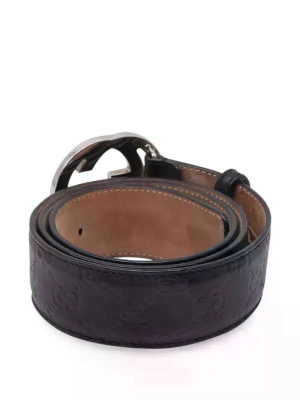 Gucci Guccissima Interlocking G-buckle Belt